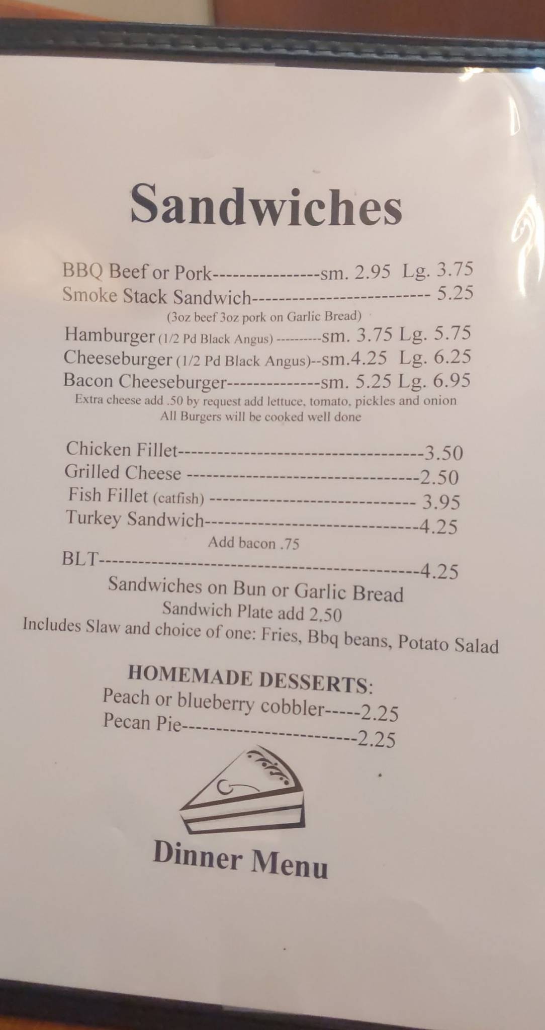 Menu at Goodman's Real Pit BBQ, Perry