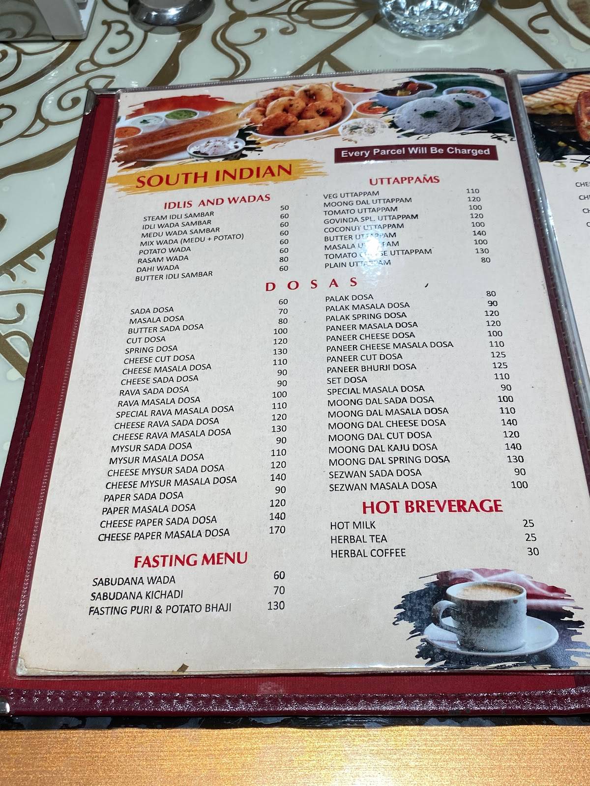 Menu at Govinda's -International Chain Of Restaurant, Pune, Iskcon Nvcc ...