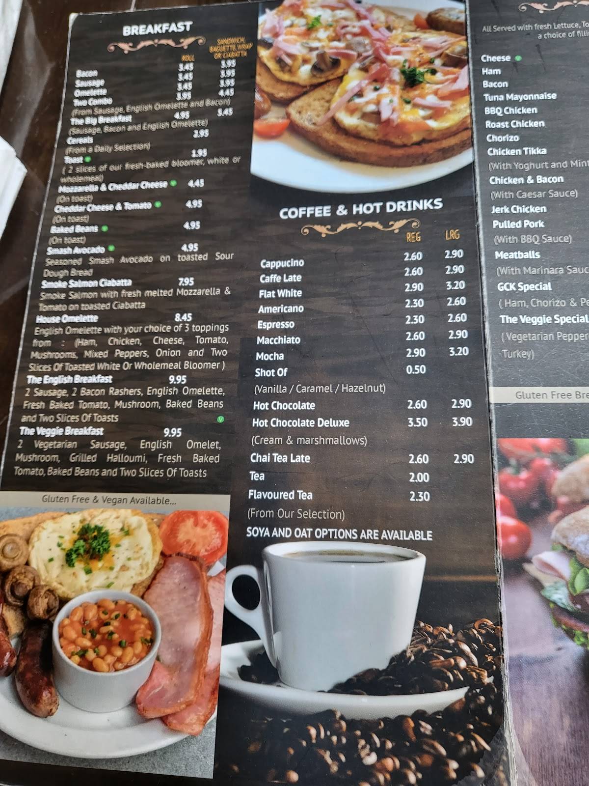 Menu at Grand Central Kitchen restaurant, Birmingham