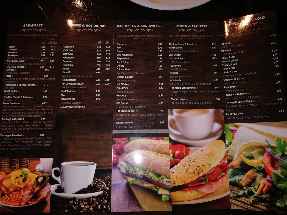 Menu at Grand Central Kitchen restaurant, Birmingham