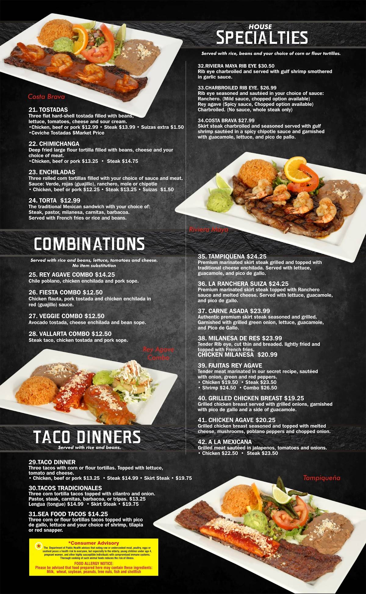 Menu at Asada Grill & Cantina restaurant, Highland, W 45th St