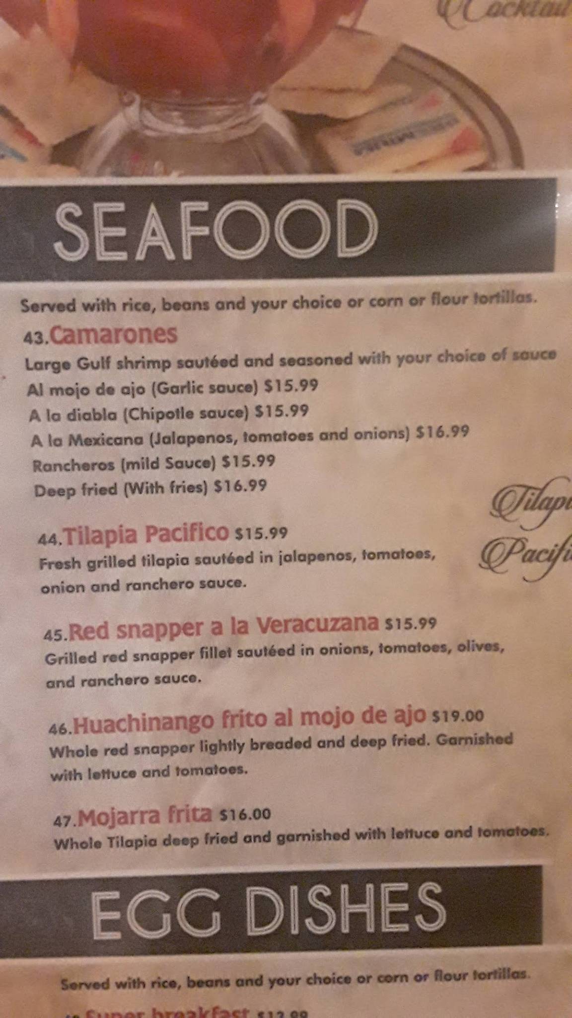 Menu at Asada Grill & Cantina restaurant, Highland, W 45th St