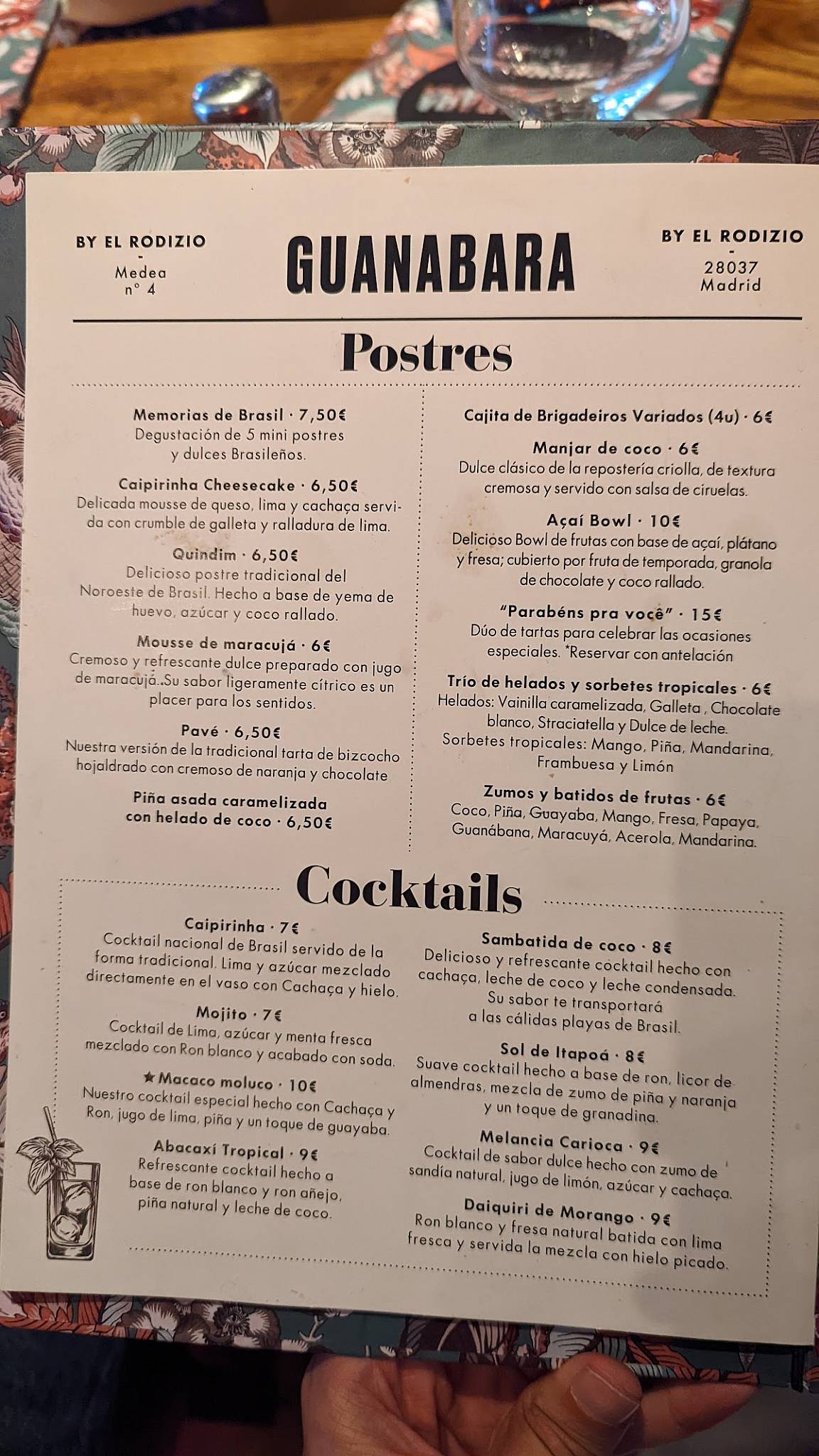 Carta de Guanabara By El Rodizio, Madrid