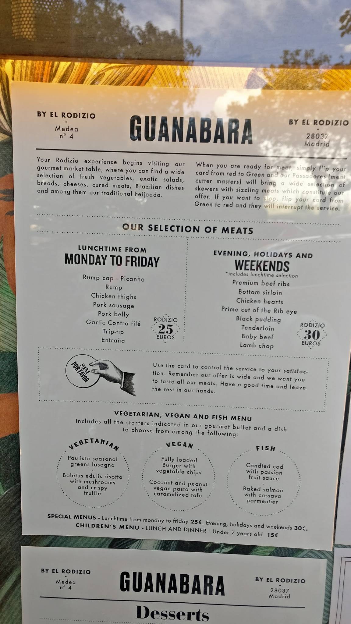 Carta de Guanabara By El Rodizio, Madrid
