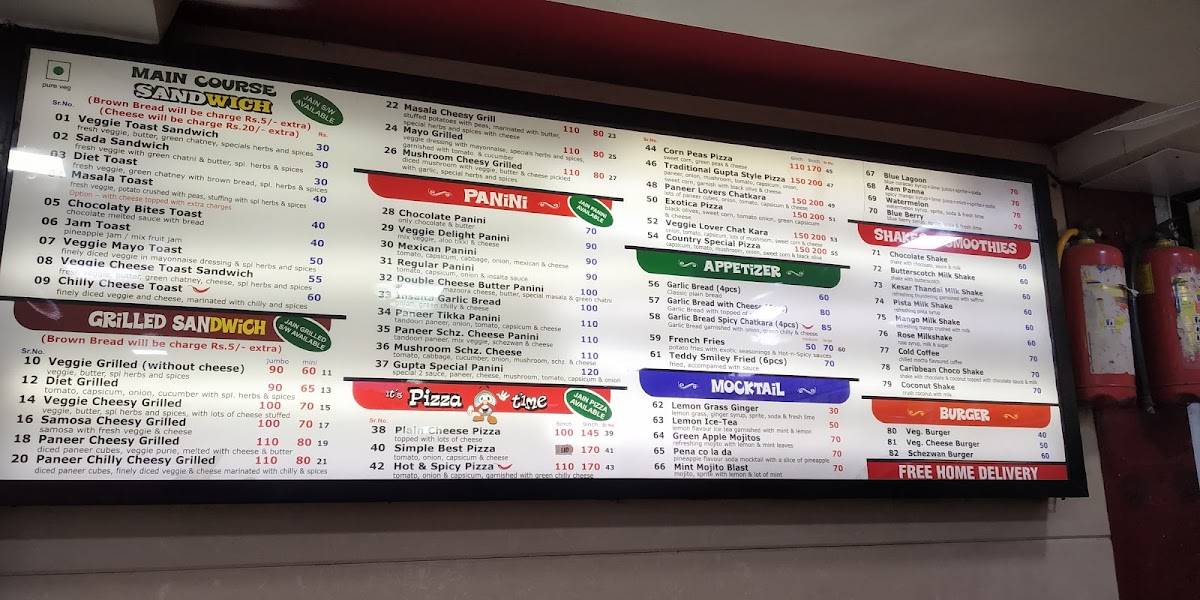 Menu at Gupta Sandwich, Navi Mumbai, No 4 and 2