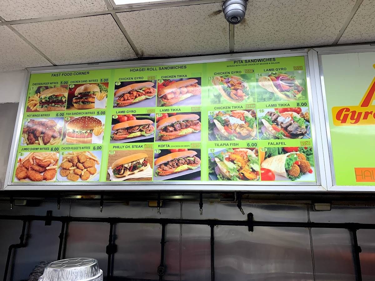 Menu at Gyro Hut restaurant, New York City, Coney Island Ave