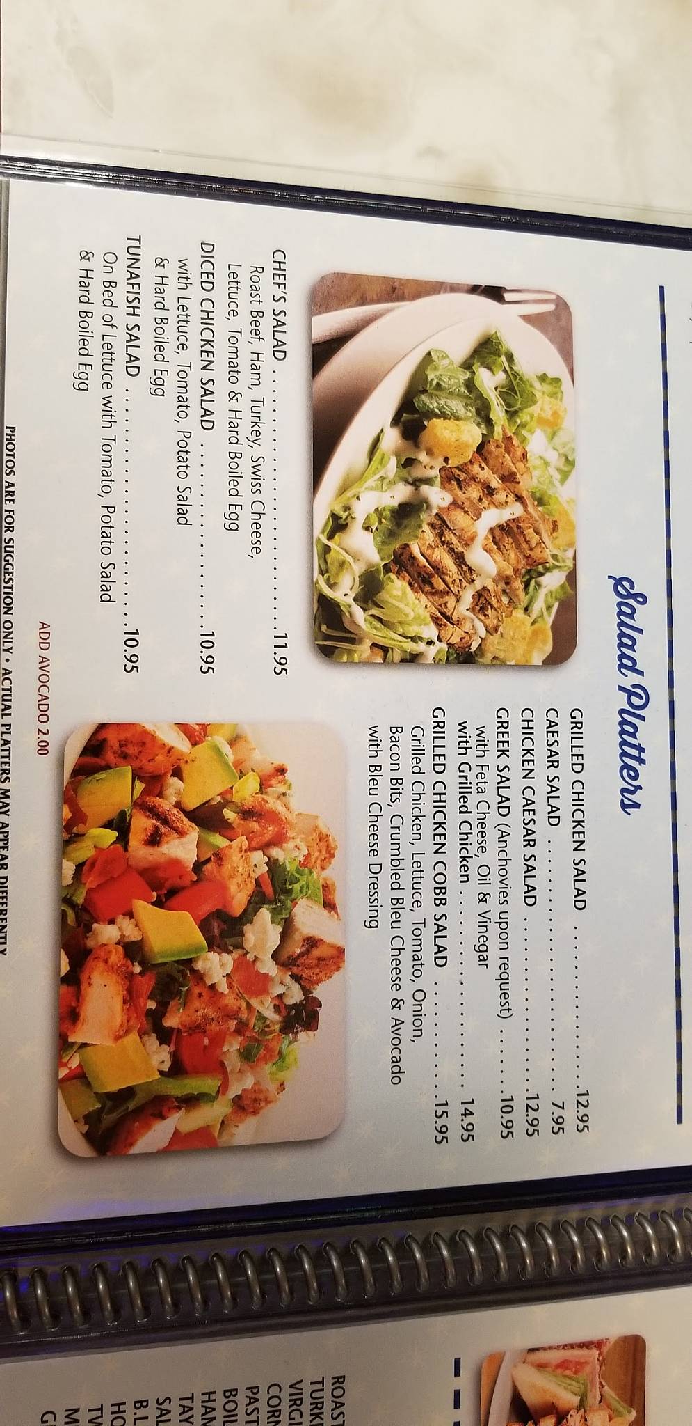 Menu at Bendix Diner restaurant, Hasbrouck Heights, 464 NJ-17