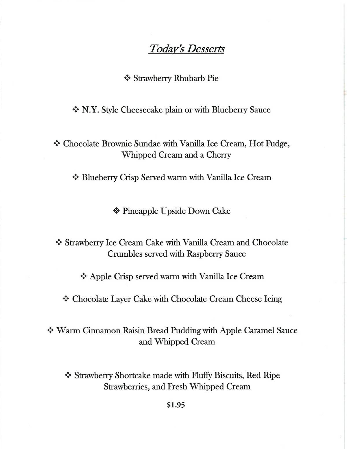 Menu at Hilltop Restaurant @ Bay Path RVTHS, Charlton