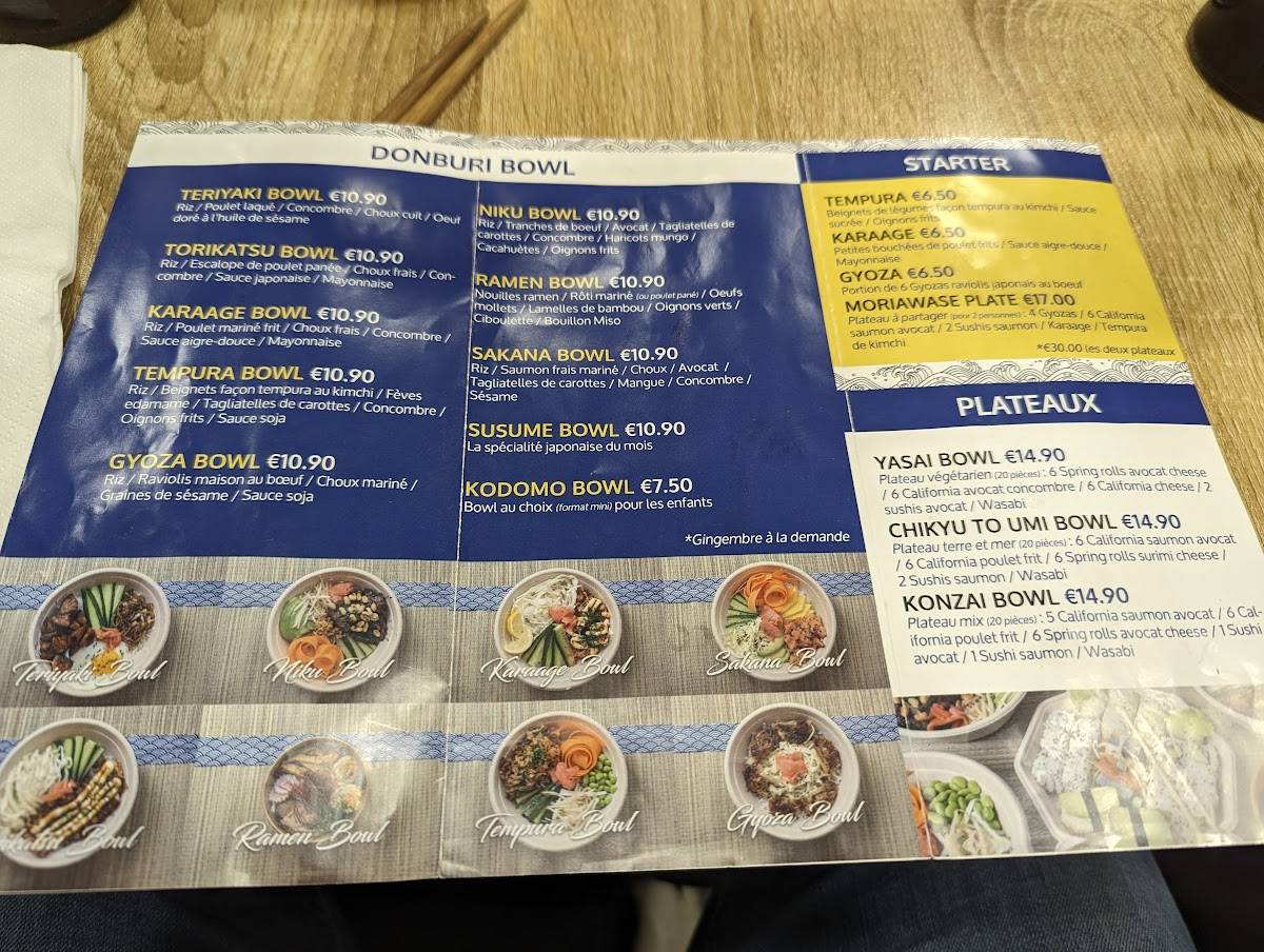 Menu au Home Bowl Hobo restaurant, Pau