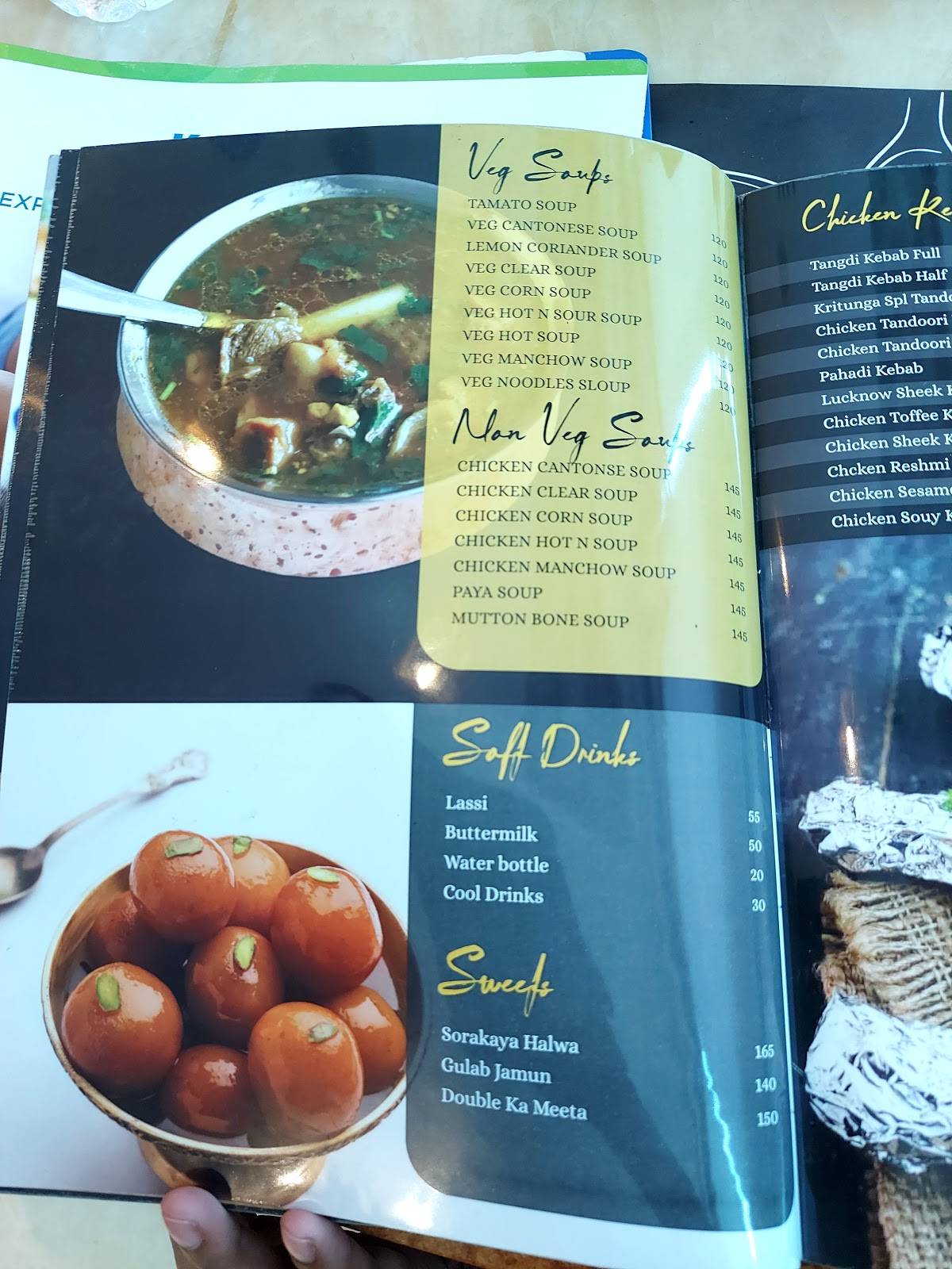 Menu at Kritunga Restaurant, Hyderabad, Road no82