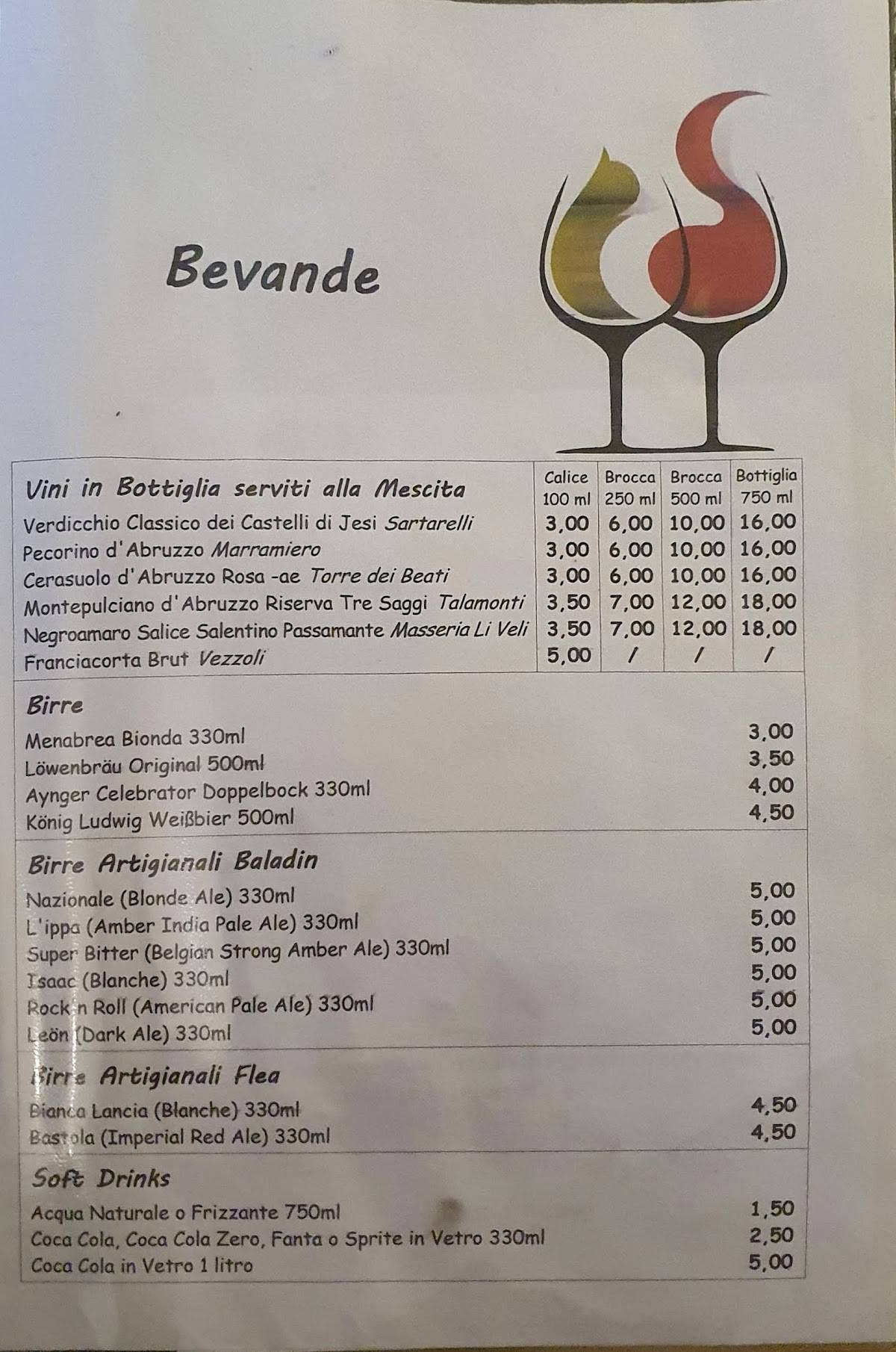 Menu da Il Caminetto Ristorante Enoteca, Scanno
