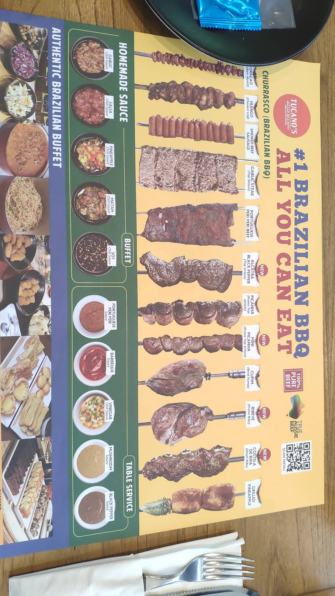Menu at Tucano’s Brazilian BBQ (Pavilion Retail Arcade), Jakarta ...