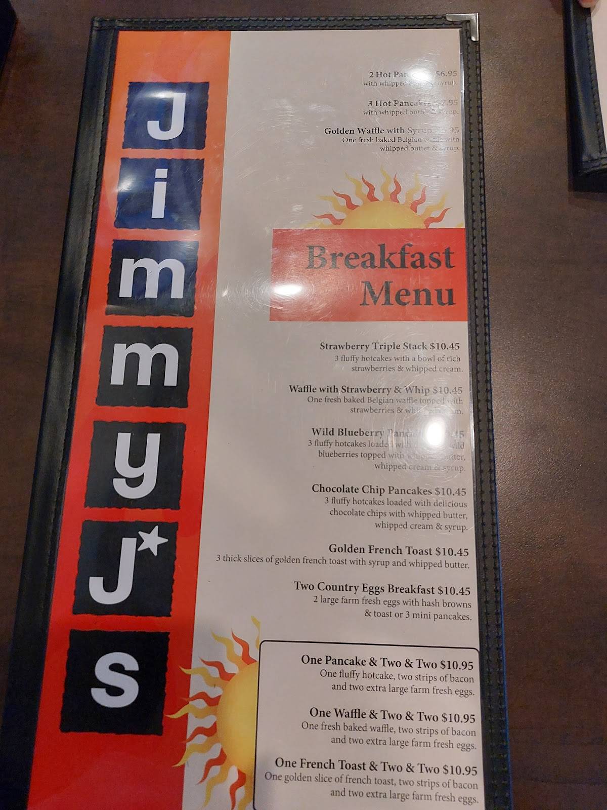 Menu at Jimmy J'S Grill restaurant, Chilliwack