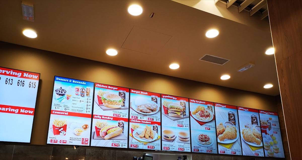 Menu at Jollibee Milano fast food, Milan