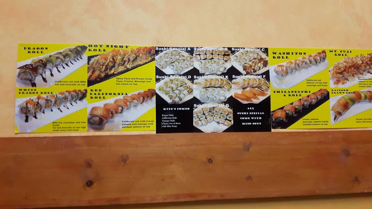 Menu at Jun Sushi restaurant, Langley Township