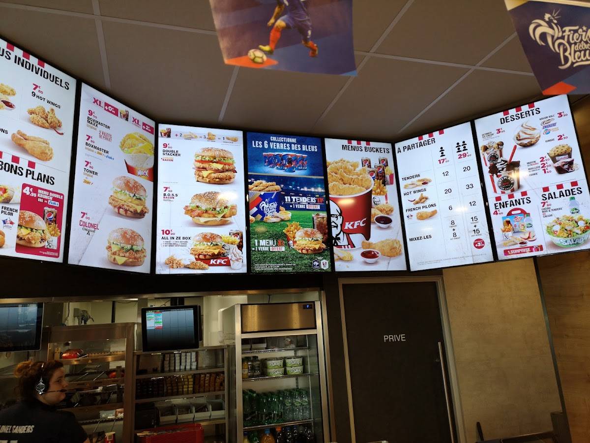 Menu au KFC Maubeuge restaurant, Maubeuge, 12 Av. de la Gare