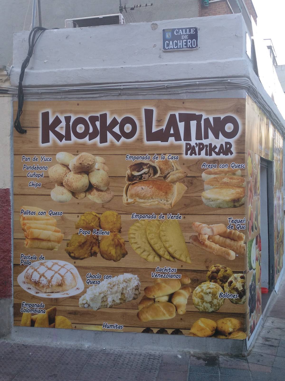 Menu at KIOSCO LATINO VALLECAS restaurant, Madrid