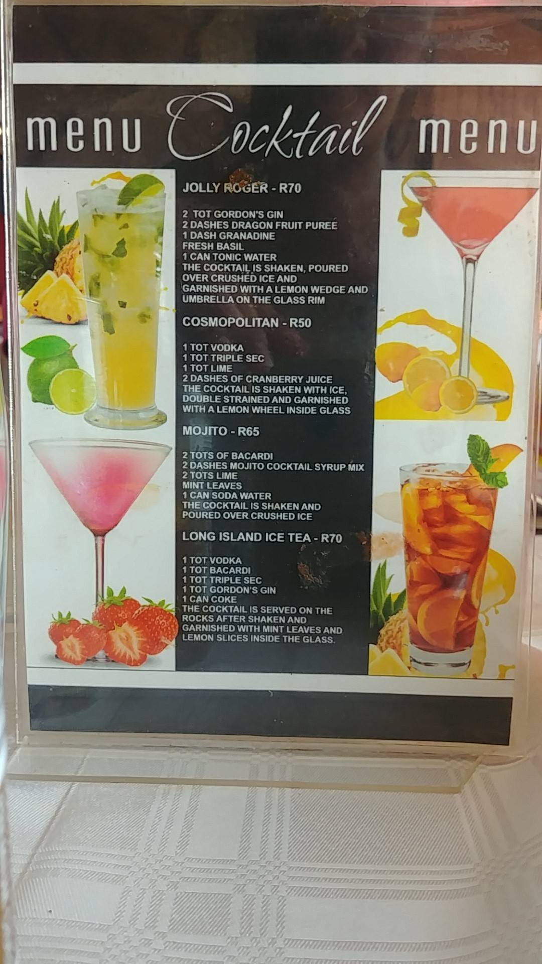 Menu at Kadisi Restaurant at Blyde Canyon, A Forever Resort, Matibidi