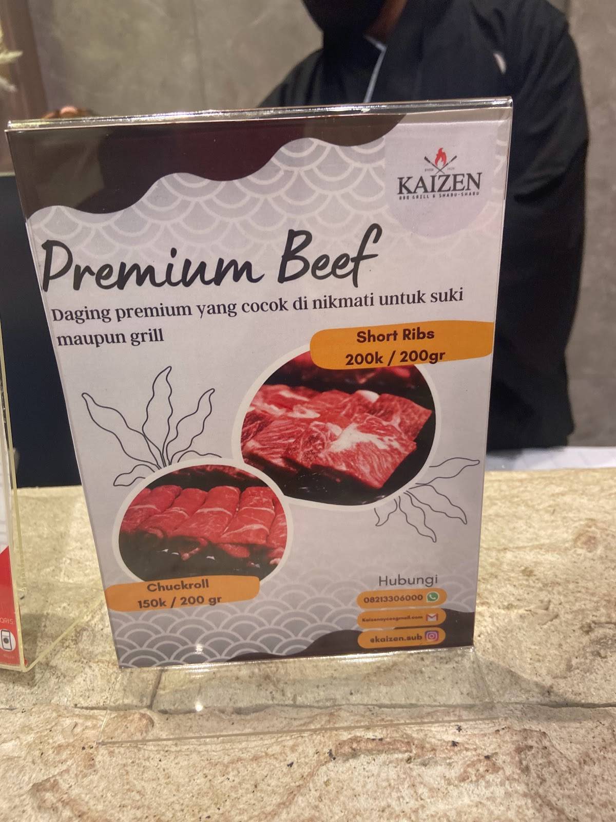 Menu at Kaizen All You Can Eat BBQ Grill & Shabu - Shabu, Surabaya