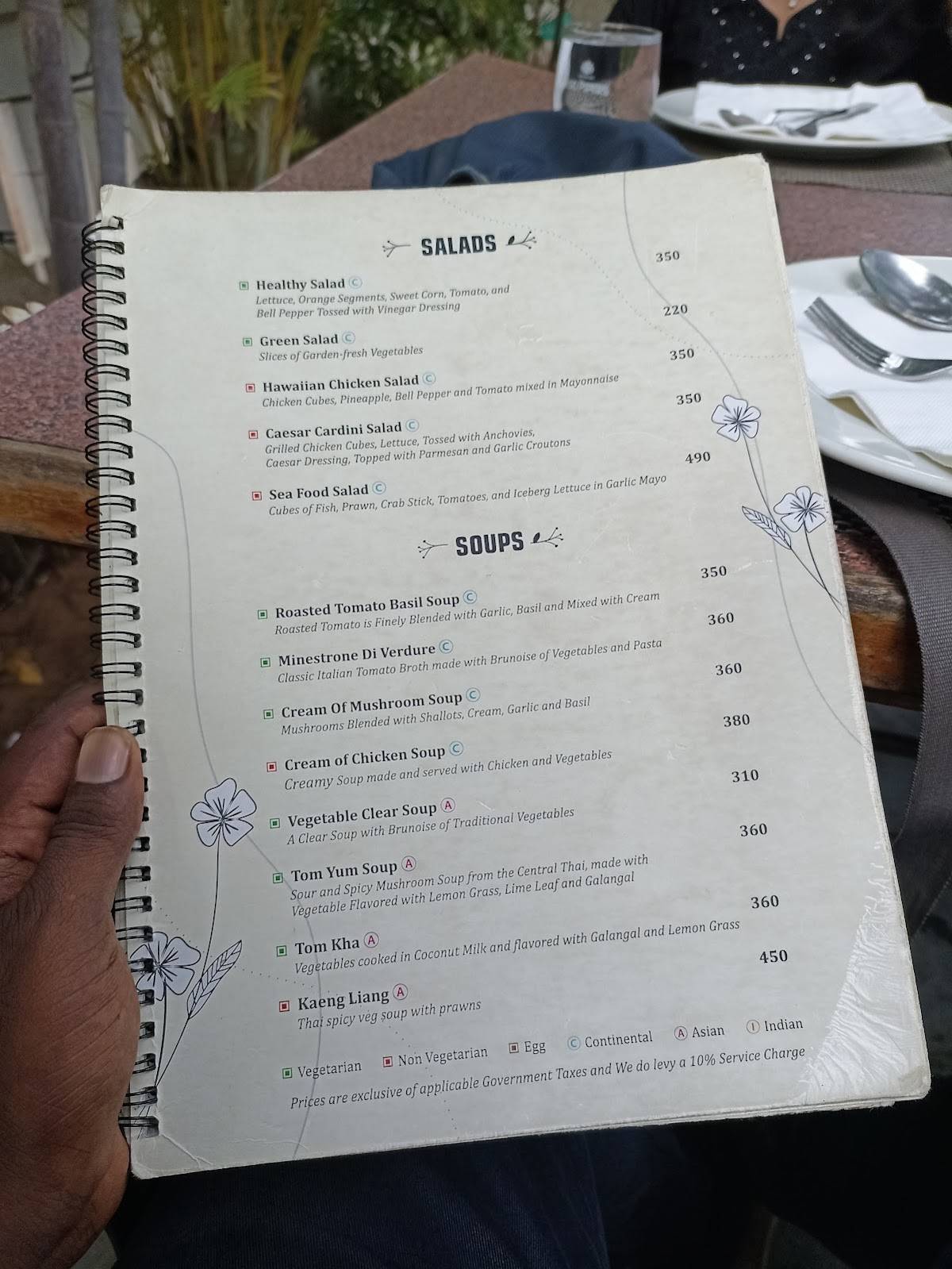 Menu at Kipling Cafe, Chennai, 16