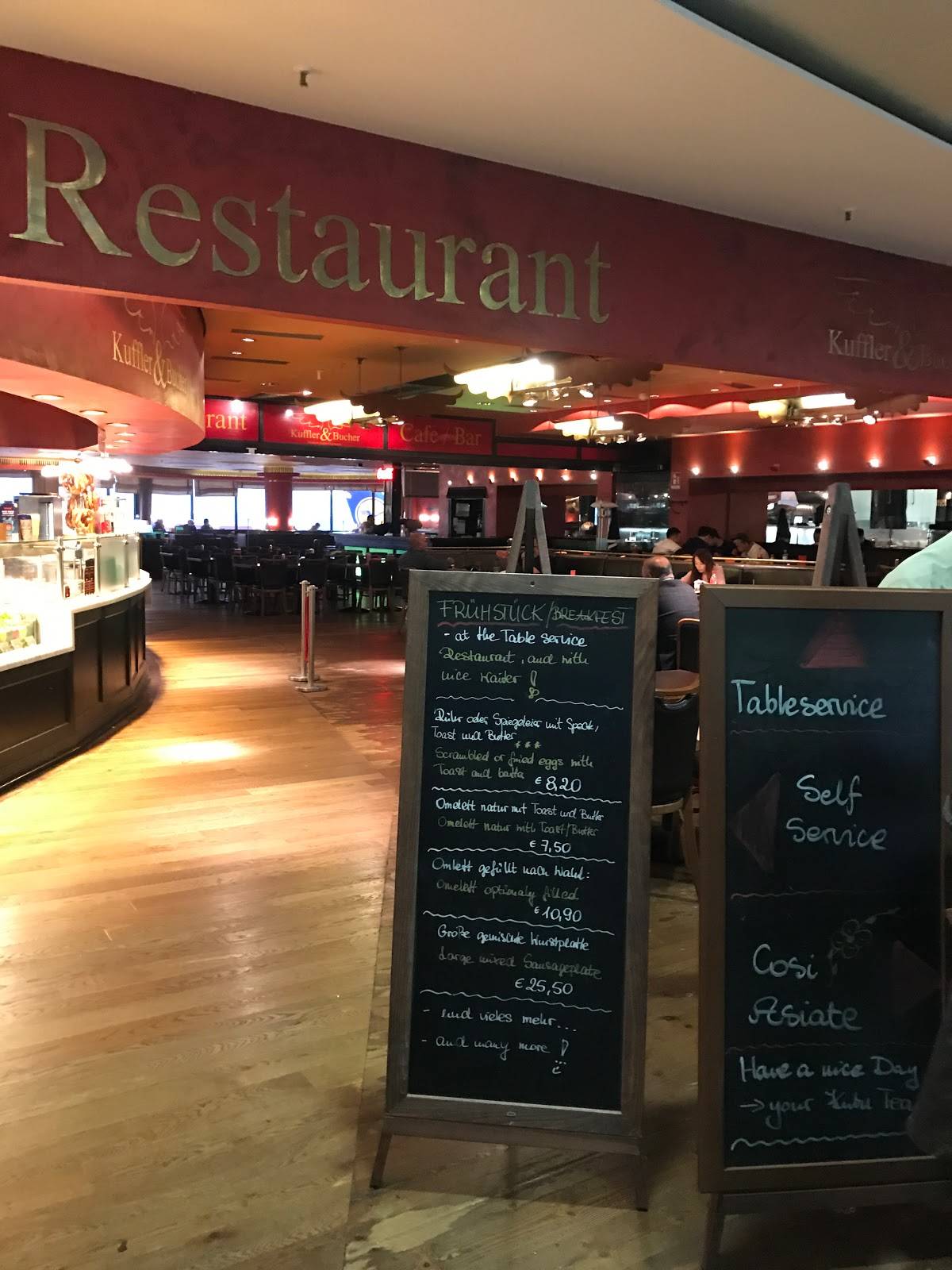 Menu au Kuffler & Bucher Airport restaurant, Francfort