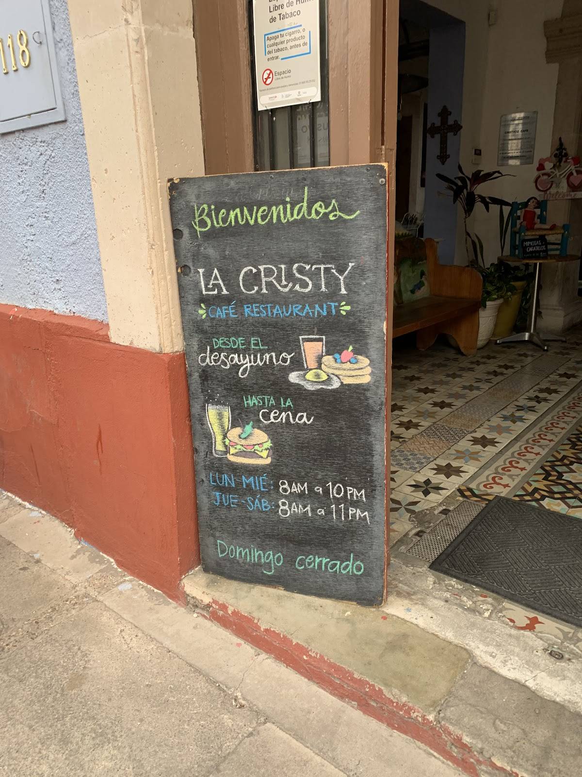 Carta del restaurante La Cristy Co, Chihuahua, Calle Ignacio Allende 118