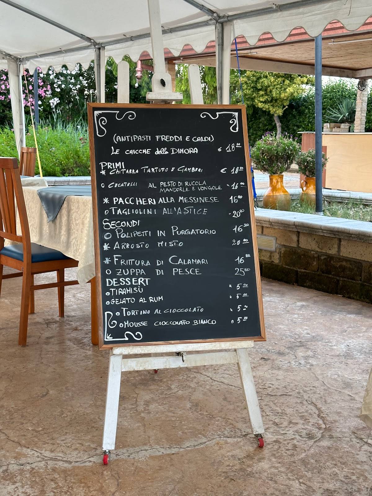 Menu da La Dimora Del Gusto ristorante pesce, Campomarino