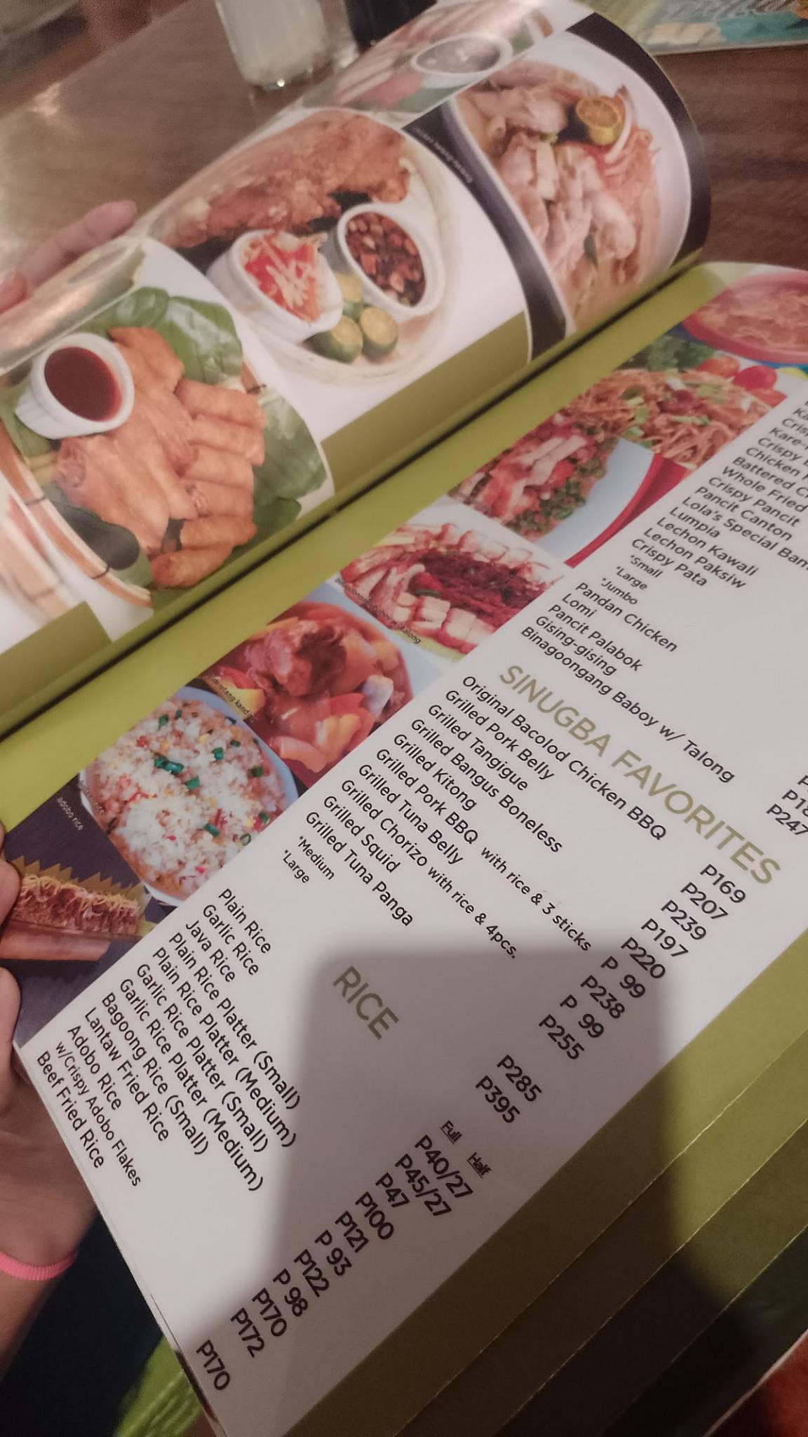 Menu at Lantaw Native Restaurant, Dumaguete, EJ Blanco Drive