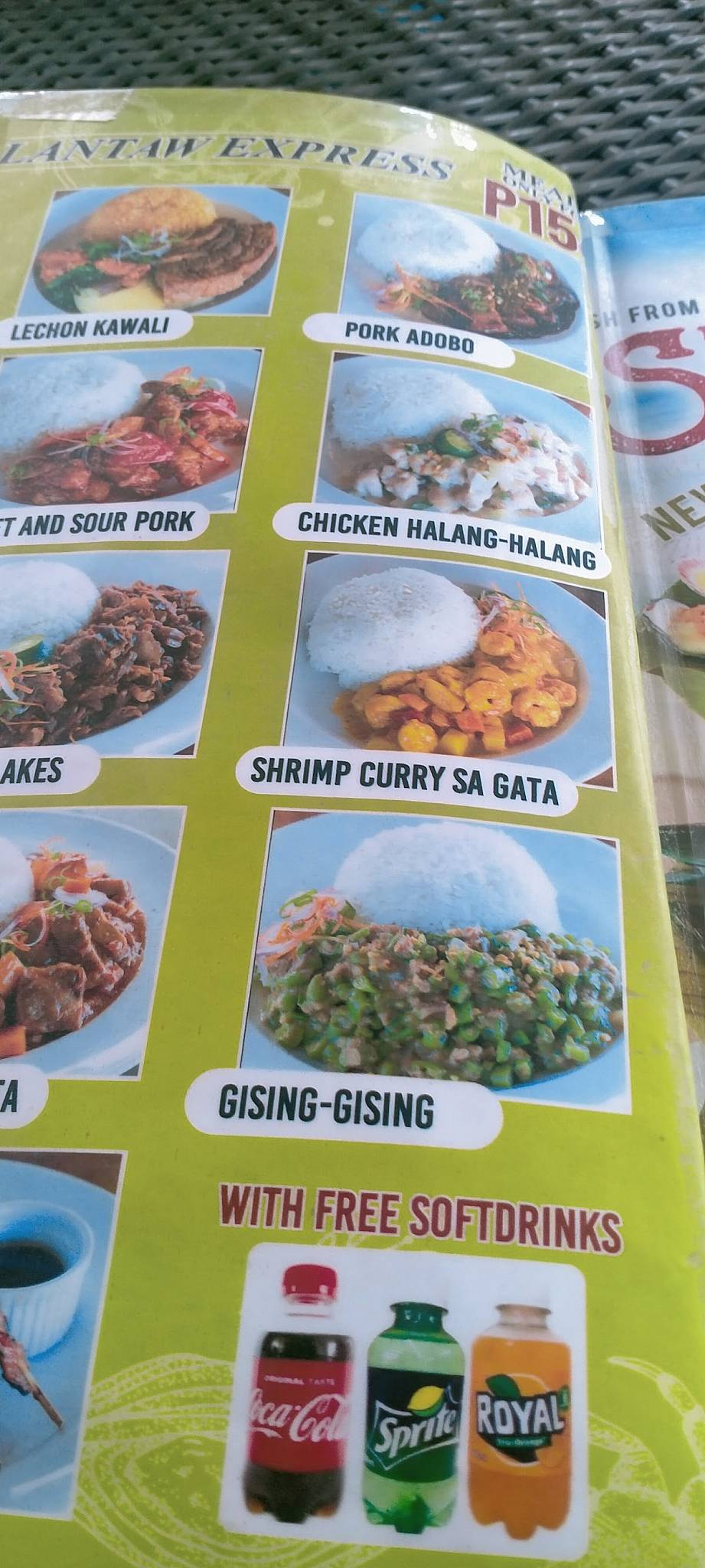 Menu at Lantaw Native Restaurant, Dumaguete, EJ Blanco Drive