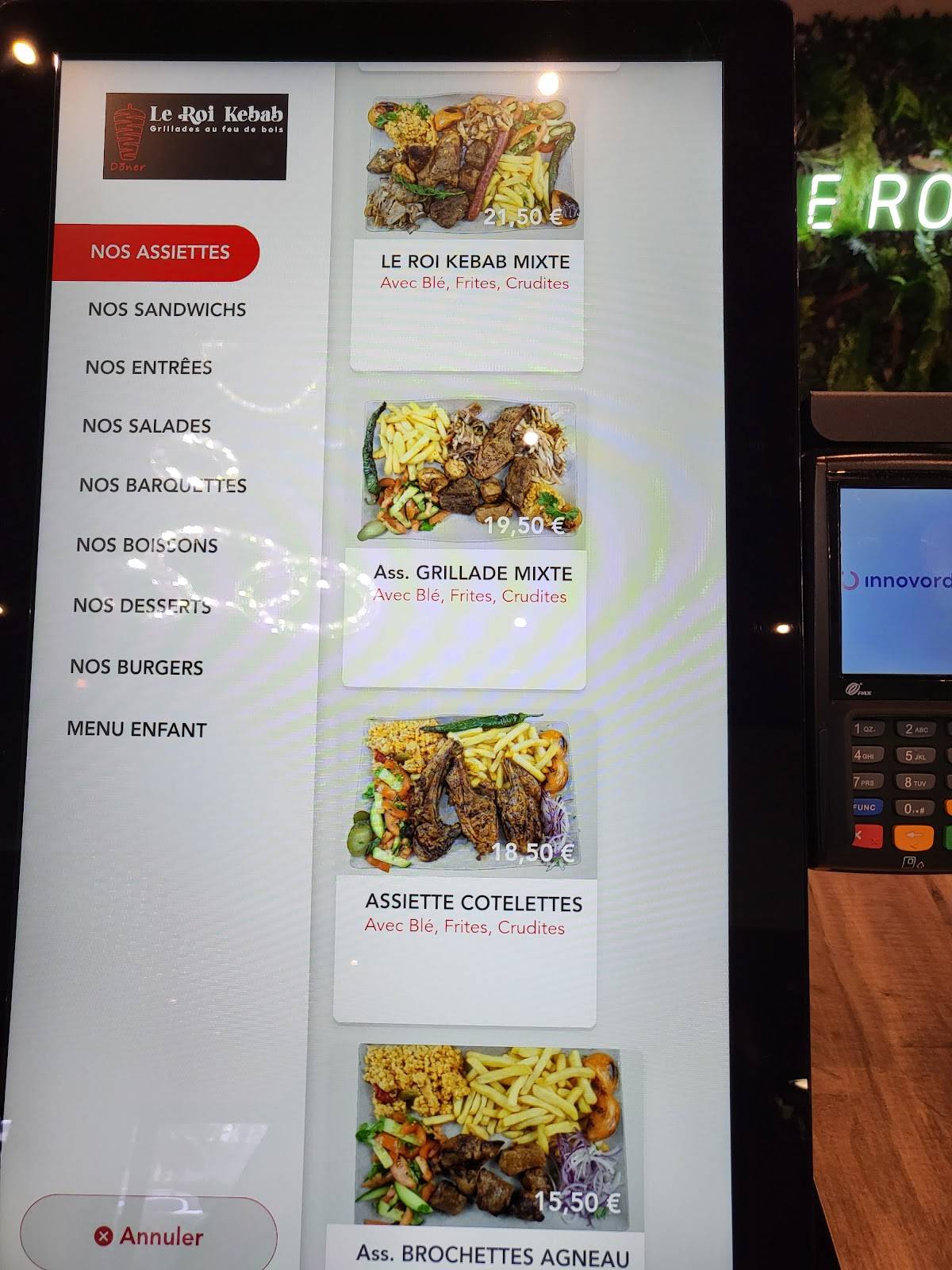 Menu au Le Roi Kebab restaurant, Fleury-Mérogis