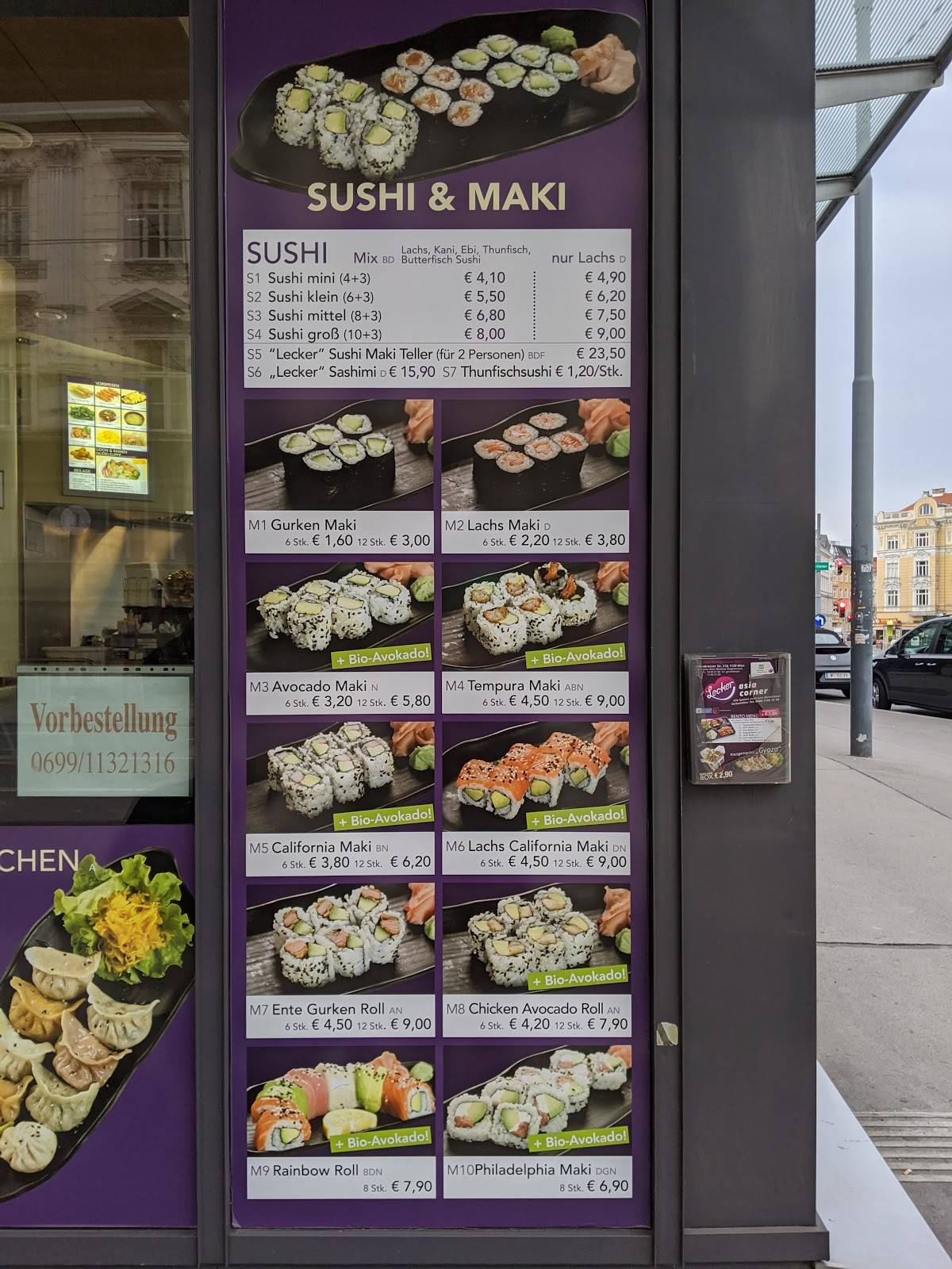 Speisekarte von Lecker asia corner restaurant, Wien