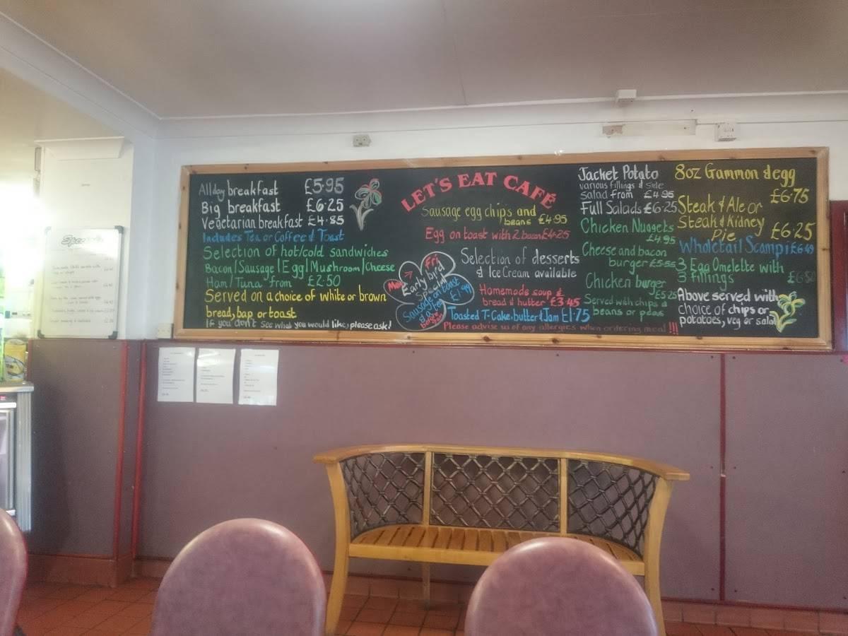 Menu at Lets Eat Cafe, Warrington