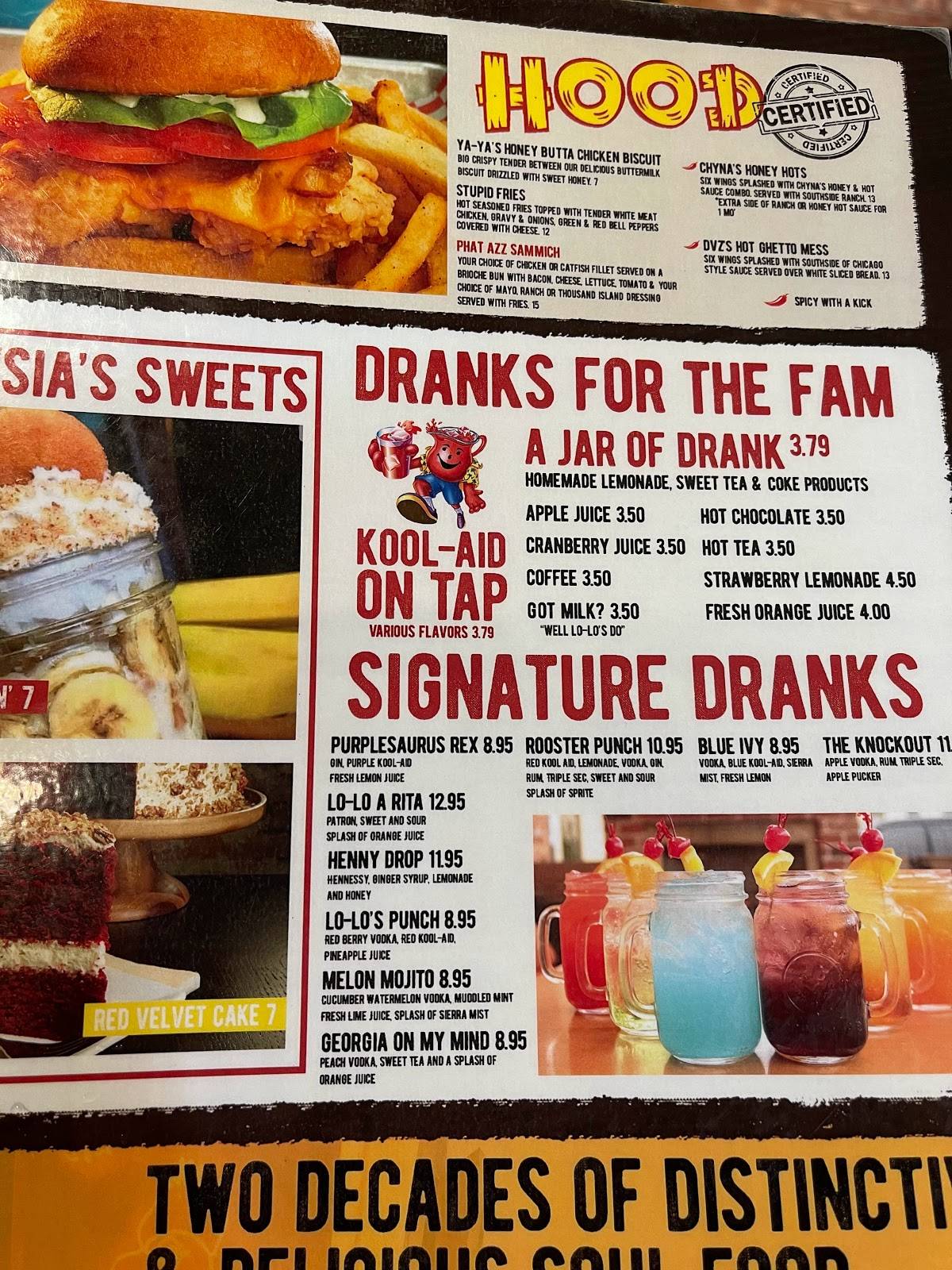 Menu at Lo-Lo's Chicken & Waffles restaurant, Grapevine, TX-114