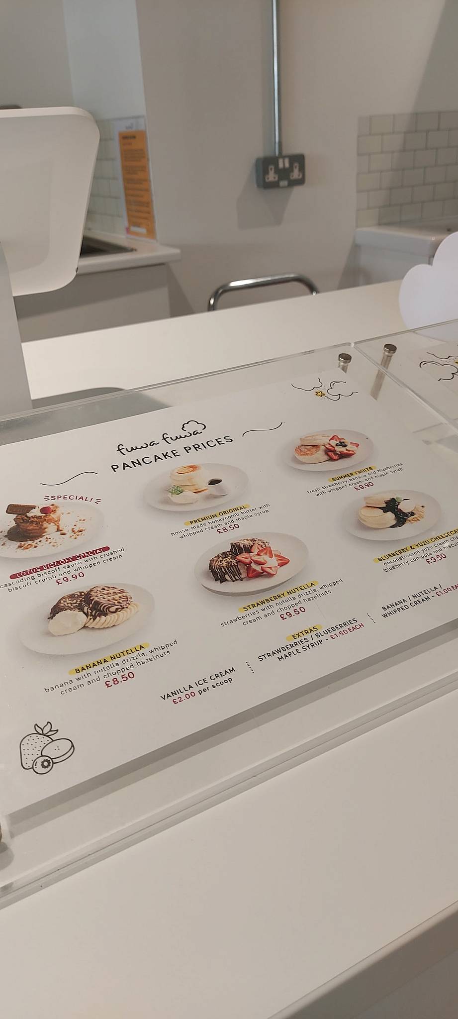 Menu at Fuwa Fuwa Café - Bloomsbury restaurant, London