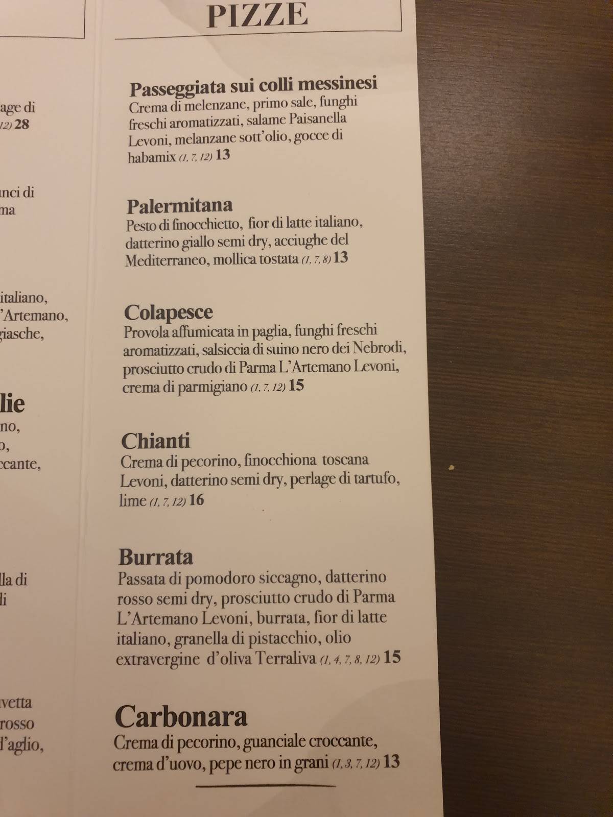 Menu da L'orso In Duomo ristorante, Messina