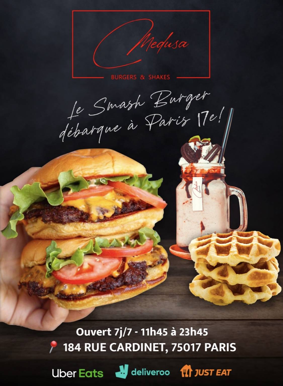 Menu au MEDUSA BURGER & SHAKES restaurant, Paris