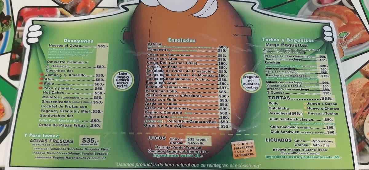Carta del restaurante MR. BEAN, Cancún