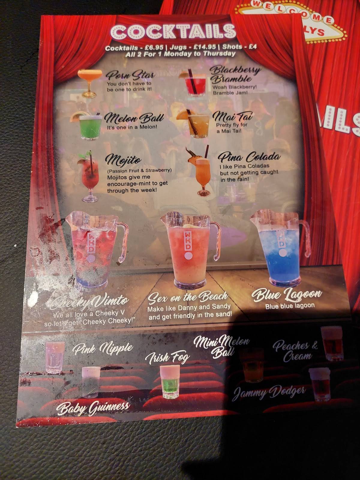 Menu at Ma Kellys pub & bar, Blackpool, 67 Talbot Rd