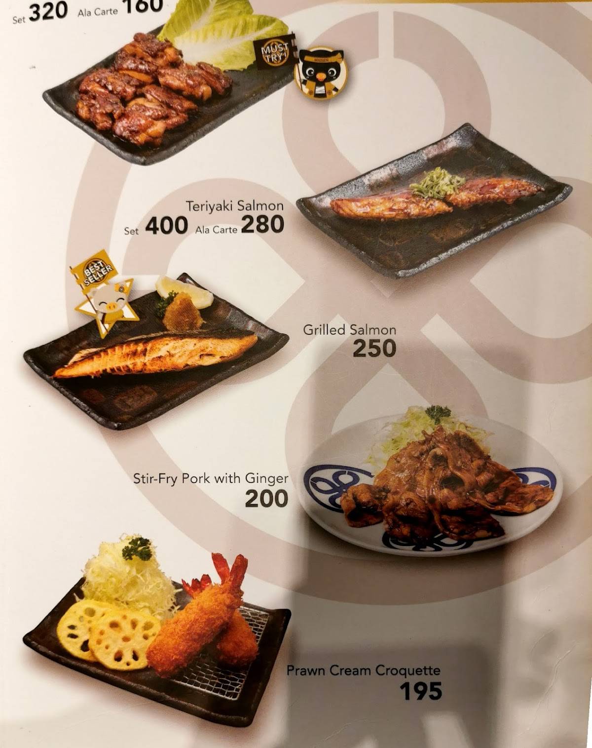 Menu at Maisen Tonkatsu - Shangri-La at the Fort pub & bar, Taguig