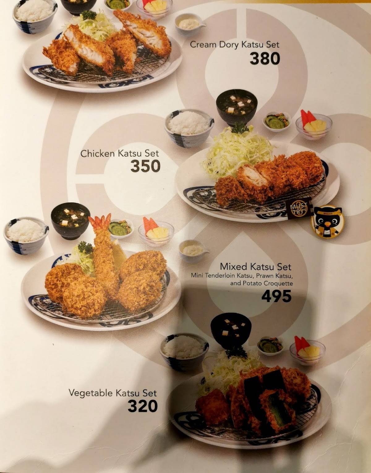 Menu at Maisen Tonkatsu - Shangri-La at the Fort pub & bar, Taguig