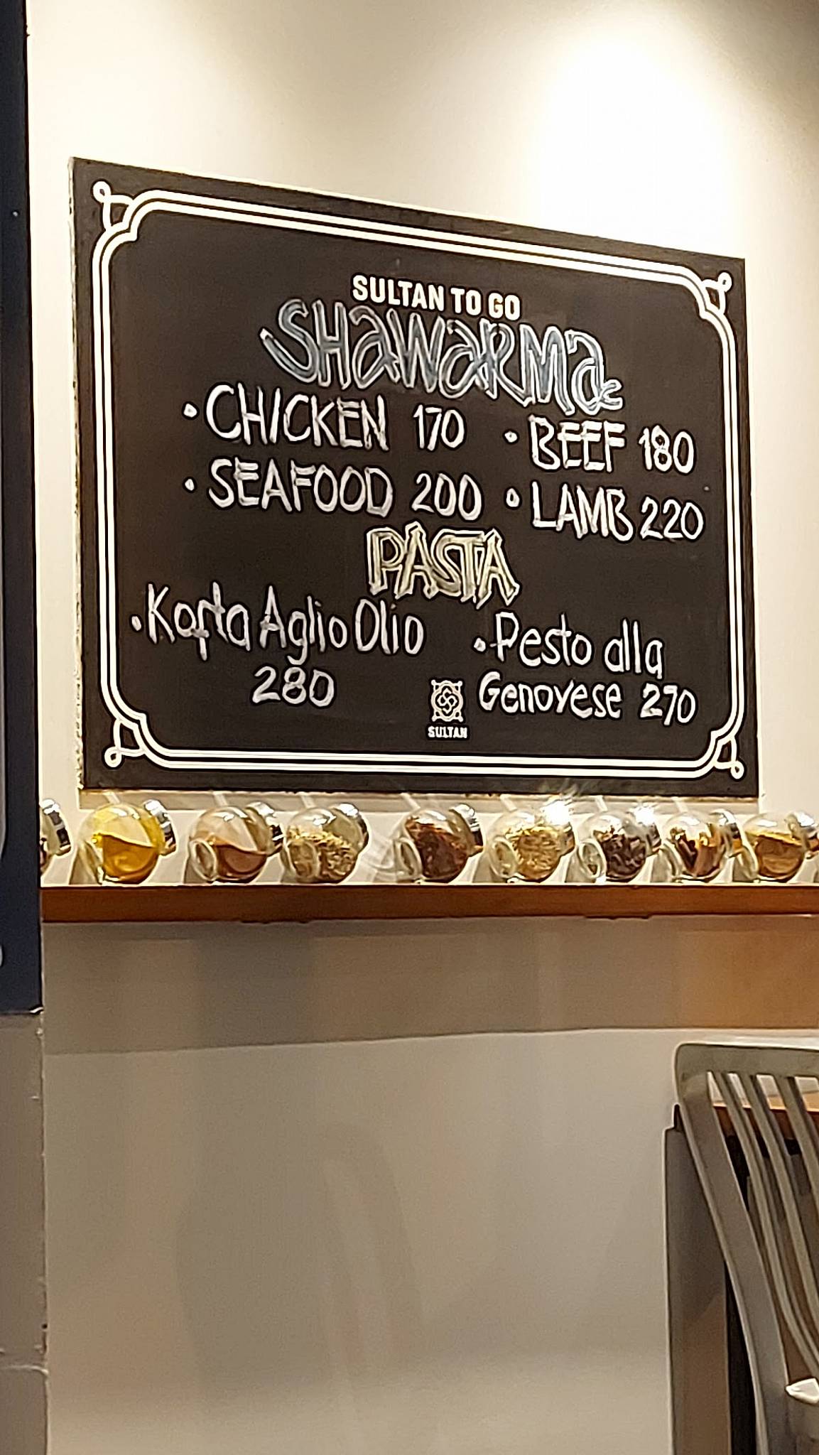 Menu at Sultan Mediterranean Grill restaurant, Makati, UG9 Valero Plaza ...