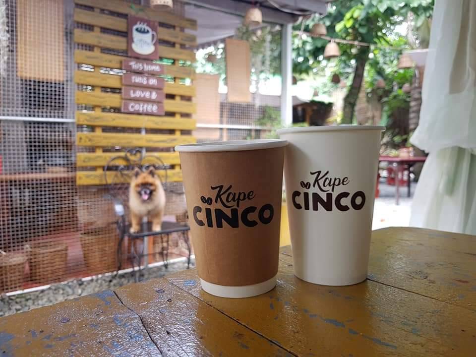 Menu at KAPE CINCO cafe, Marikina