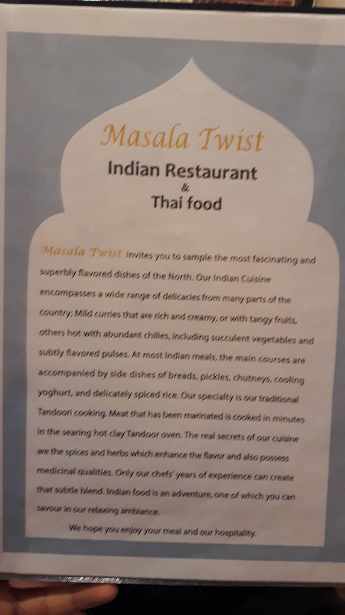 Menu at Masala Twist By Chef Sunny restaurant, Pattaya City