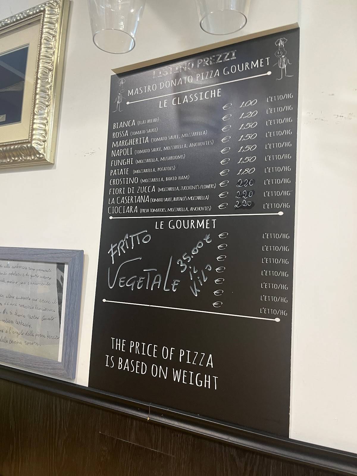 Menu da Mastro Donato Pizza Gourmet ristorante, Roma