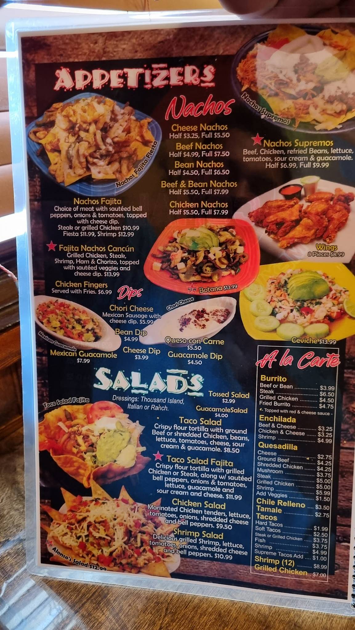 Menu at El Comal Mexican Restaurant, McCalla, AL-216 A