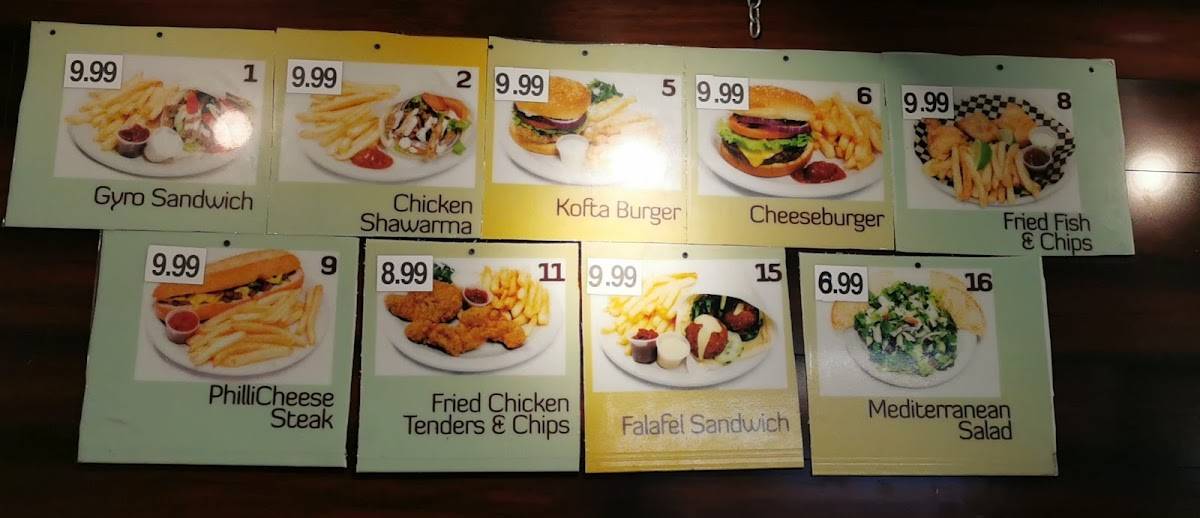 Menu at Mecca Mediterranean Cuisine restaurant, SeaTac