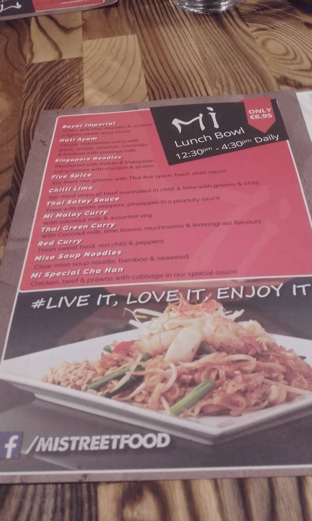 Menu at Mi Asian Street Food restaurant, Wexford
