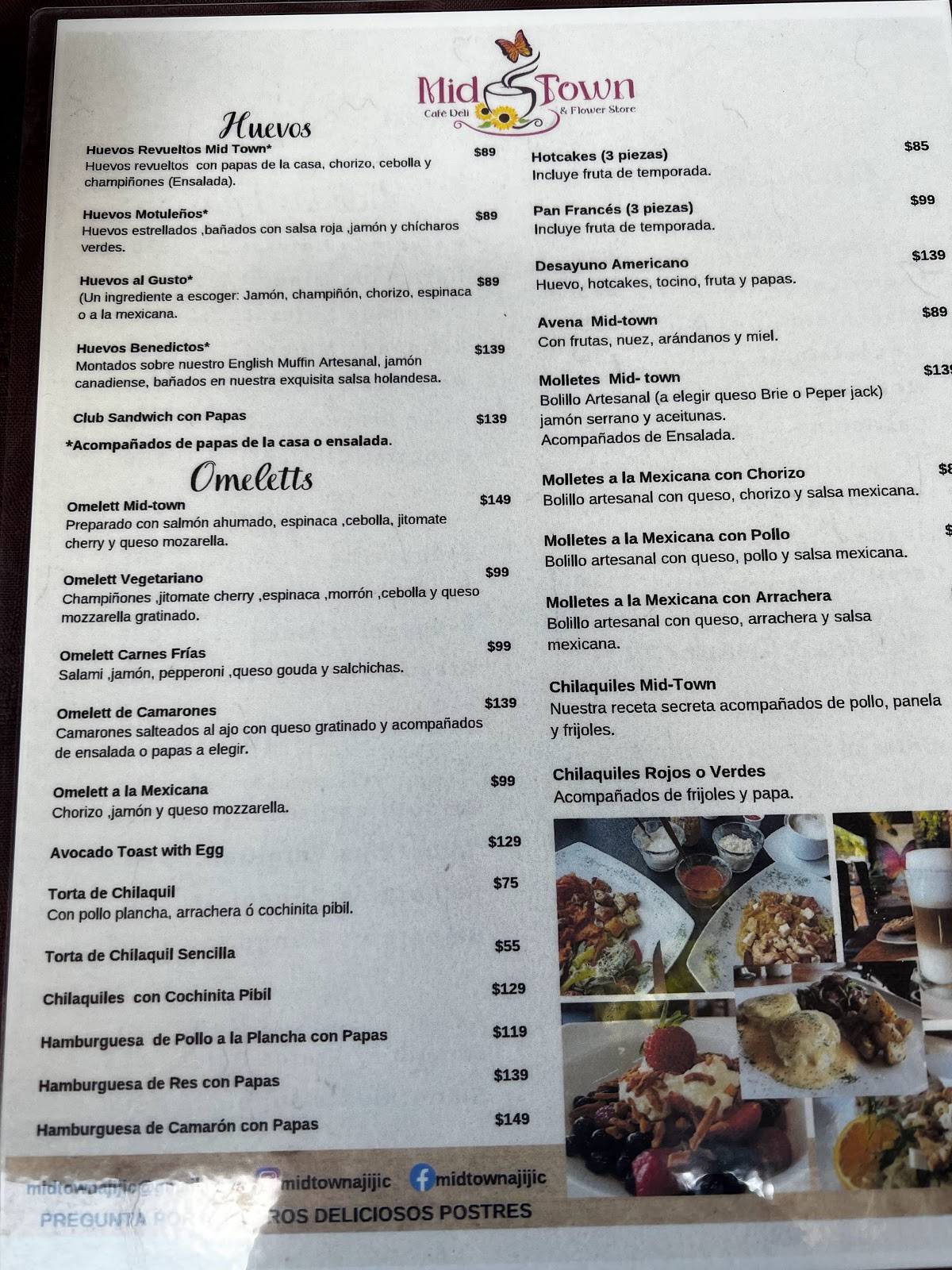 Carta del restaurante MidTown Ajijic, Ajijic