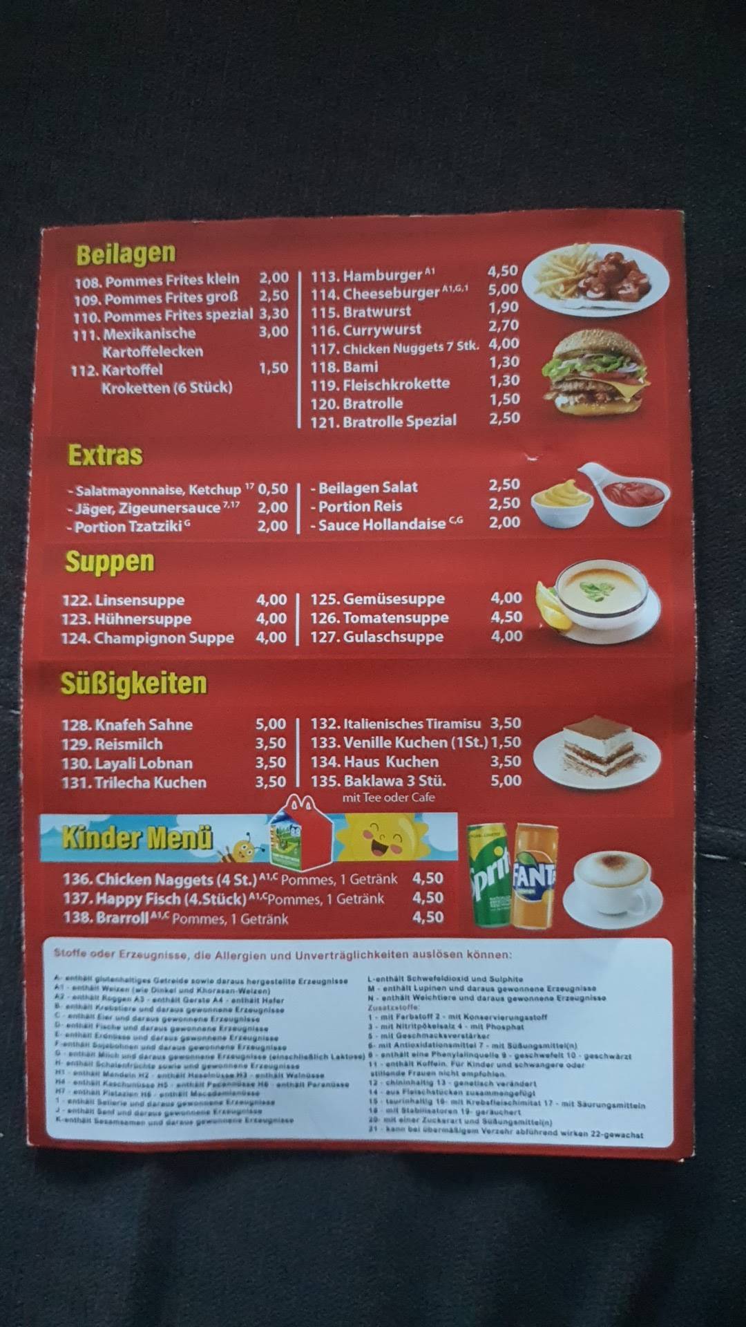 Speisekarte von Mido Restaurant & Café, Goch