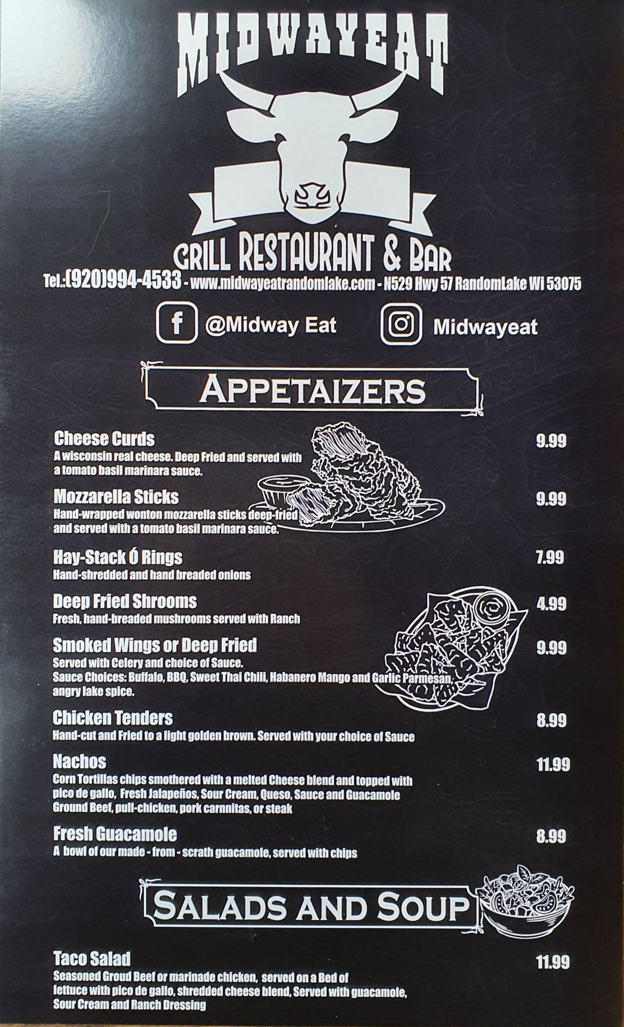 Menu at Midway Eat restaurant, Random Lake